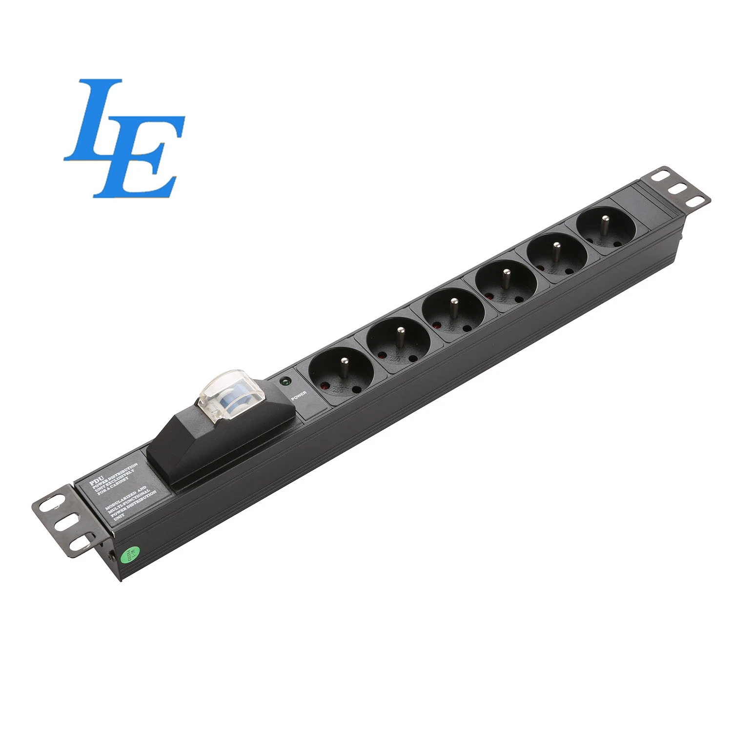 France Type 6 Way 1u Pdu Rack Mount Power Distribution Box 19 Inch Pdu ...