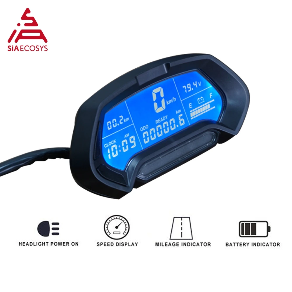 CT-22 Universal Digital LCD Speedometer for Motorcycles - 48V to 120V ...