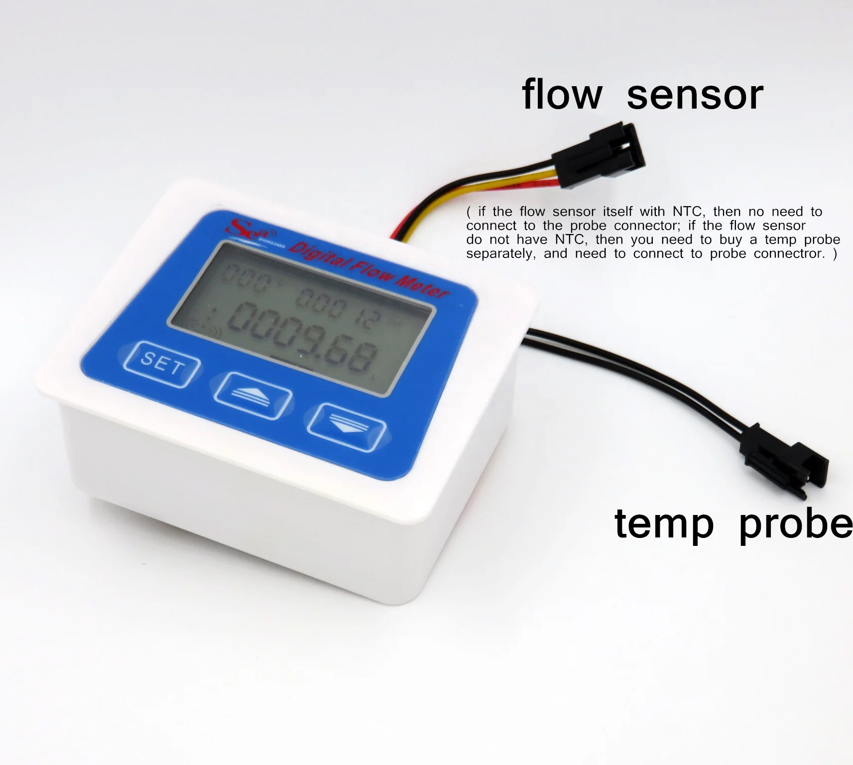 Digital Electromagnetic Water Meter LCD-S, Measuring 0.1-9999L, Solar ...
