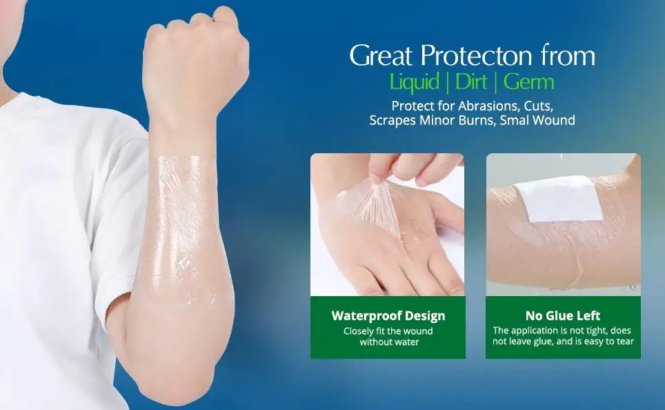 Medical Disposable Transparent Semi-permeable Film Dressing Wound Care ...