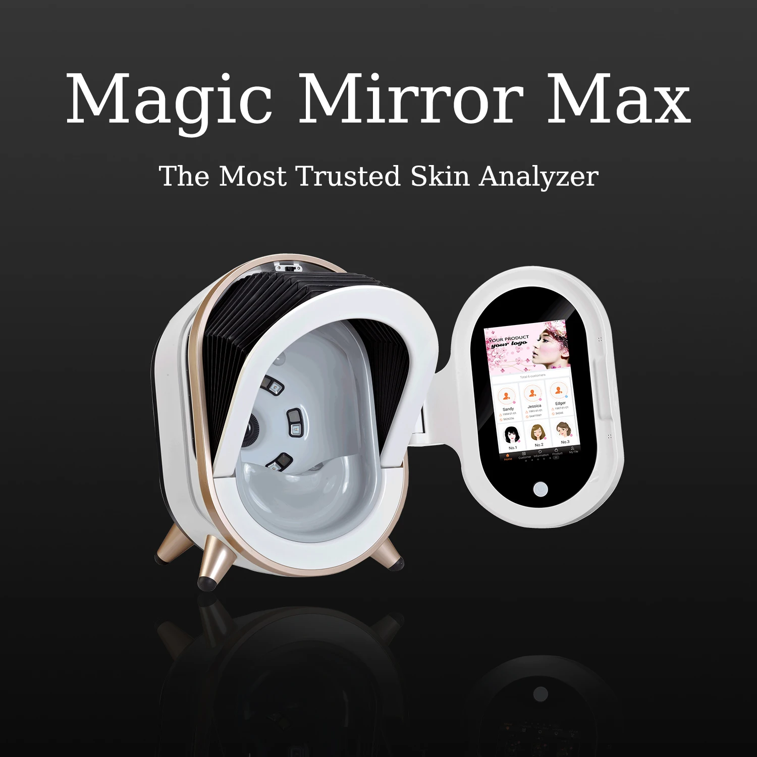 Professional AI Facial Scan Smart Skin Analyzer Machine 3D Scanner ...