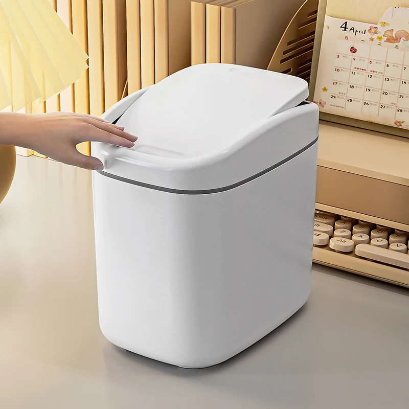 Office Kitchen Round Small Garbage Bin Cute Carton Open Trash Can - Buy ...