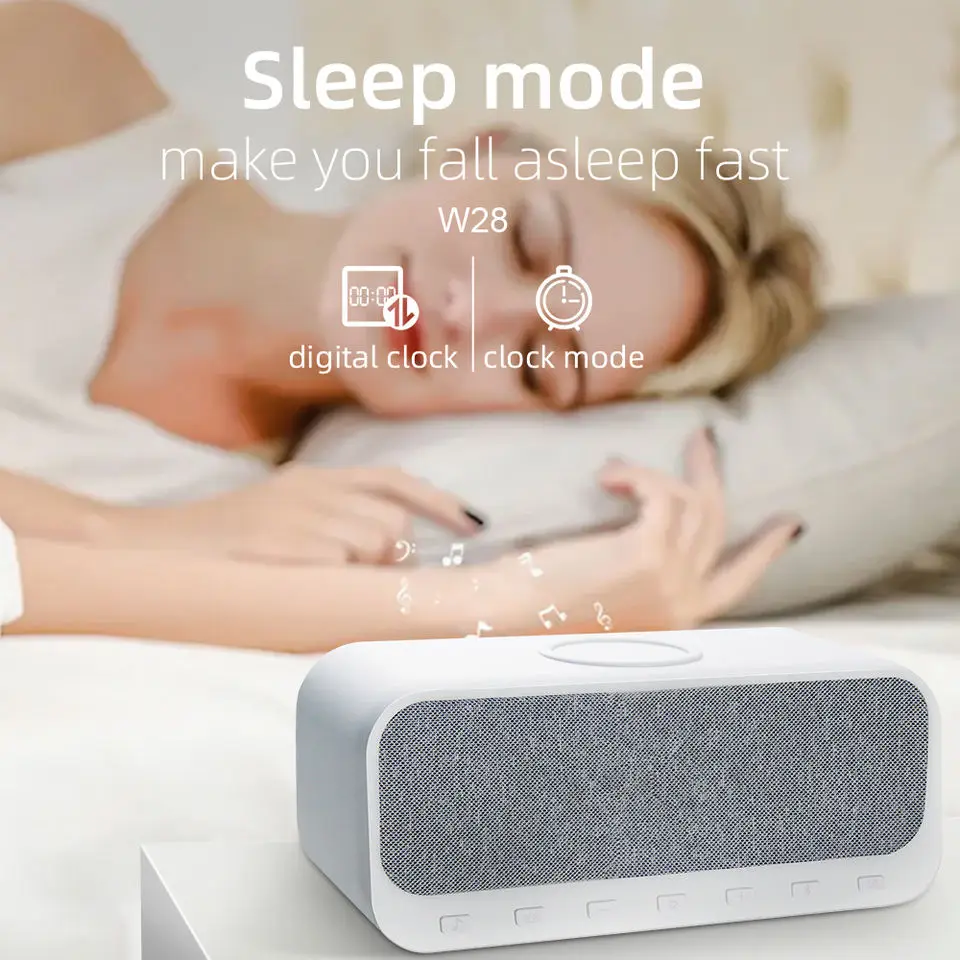 Hi-Fi Wireless Charger Alarm Clock Speaker Bluetooth Audio Desktop ...