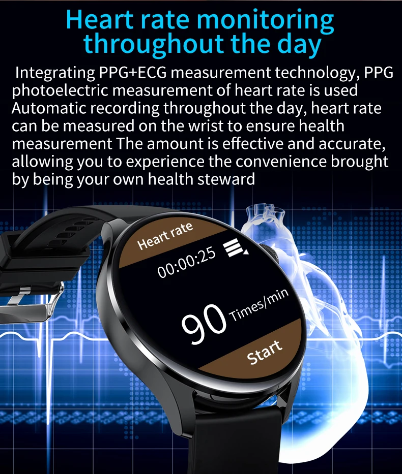 New Design Smartwatch Gen3 1.28inch Round Touch Screen Smart Watch ...