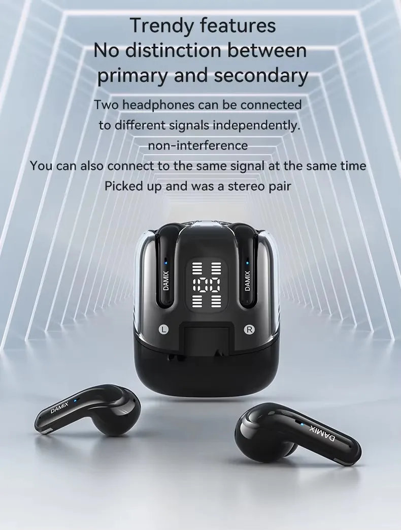 Two-Person Couples Share Wireless Sport Earbuds True Wireless Stereo ...