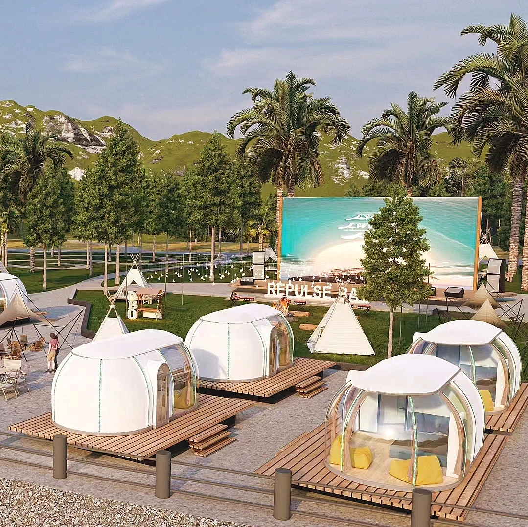 Pc Domes Transparent Glamping Geodesic Dome House For Sale Waterproof ...