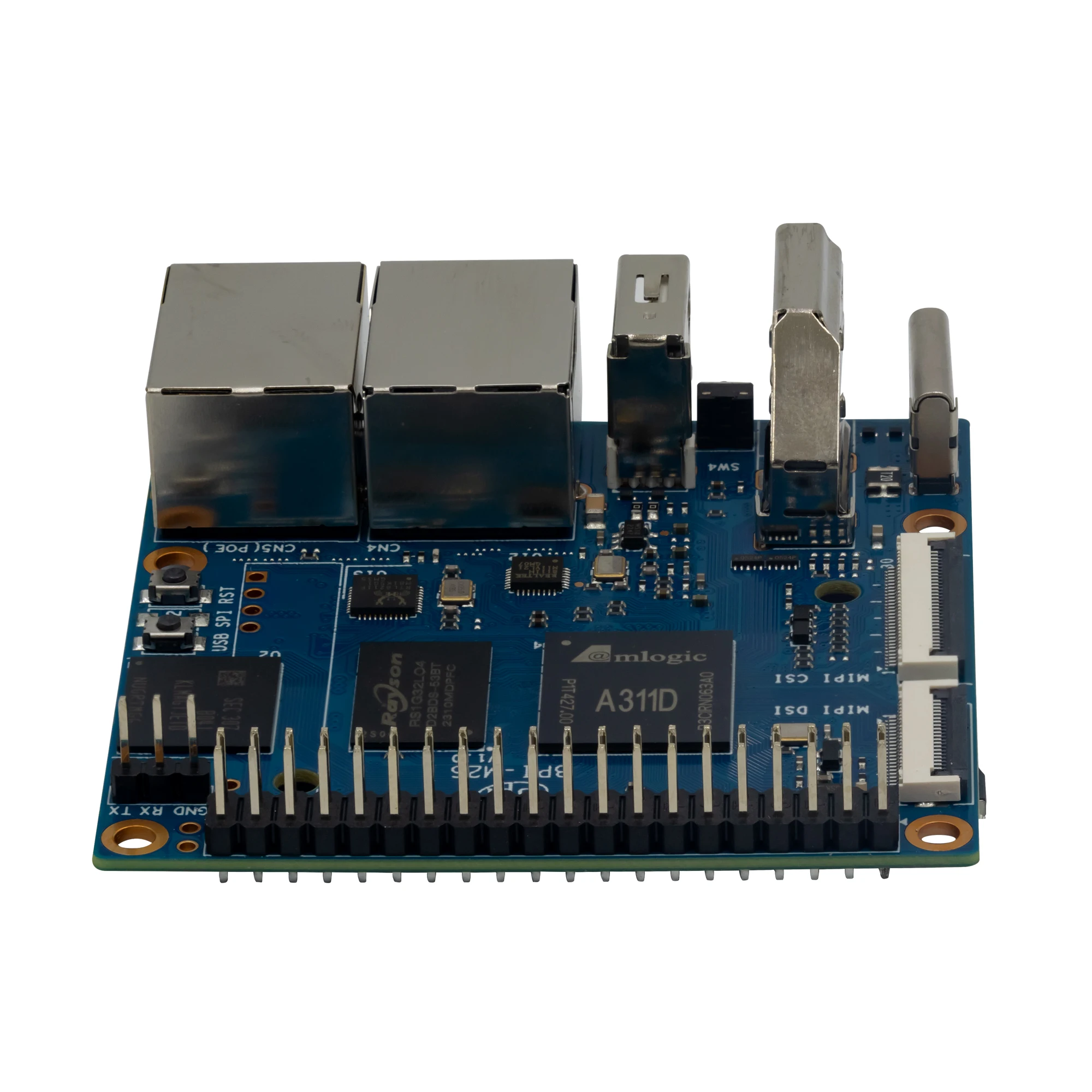 Mini Pc Banana Pi Bpi-m2s With Amlogic A311d 2 Gigabit Port Npu For Ai At 5.0 Tops Support ...