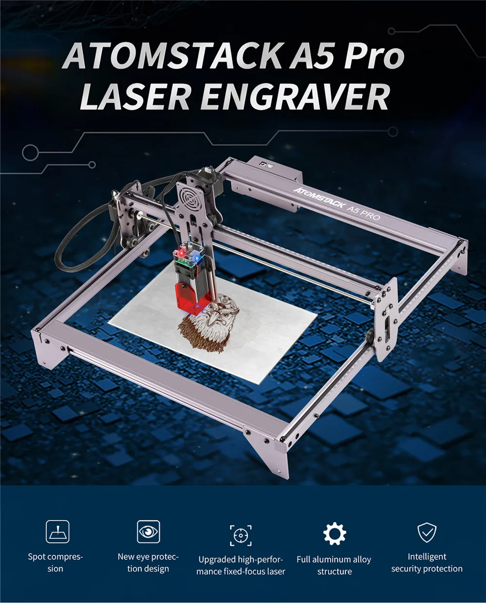 Atomstack A5 Pro 40w Cnc Router Graphic Design Printer Lazer Engraver ...