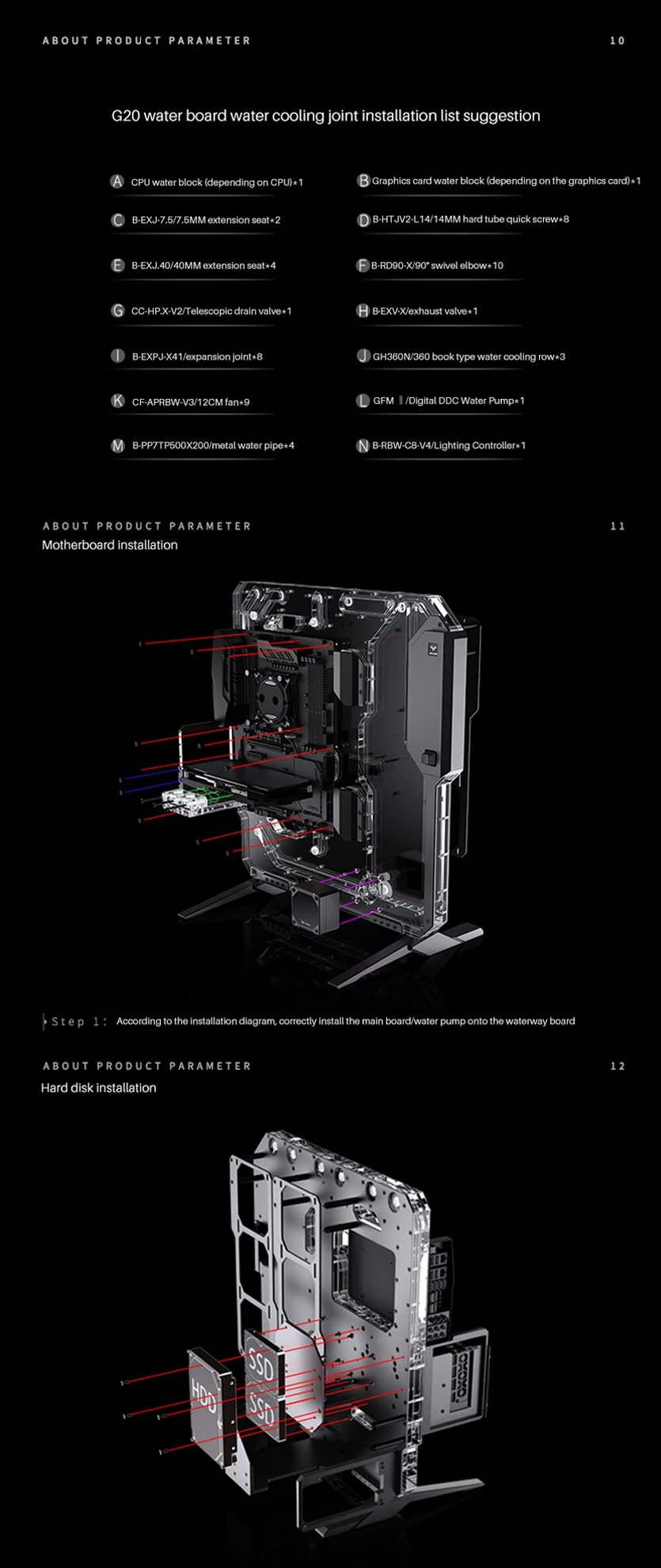 Granzon G20 Open Frame Distro Plate Case for E-ATX Motherboard