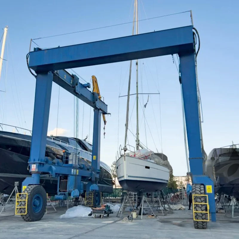 50 Ton 100 Ton 150 Ton Marine Travel Lift Hoist Boat Lifting Yacht Crane For Sale - Buy Boat ...