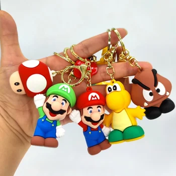 New Design Mario Keychain 3d Key Chain Bag Pendant Mario Yoshi Keychain ...