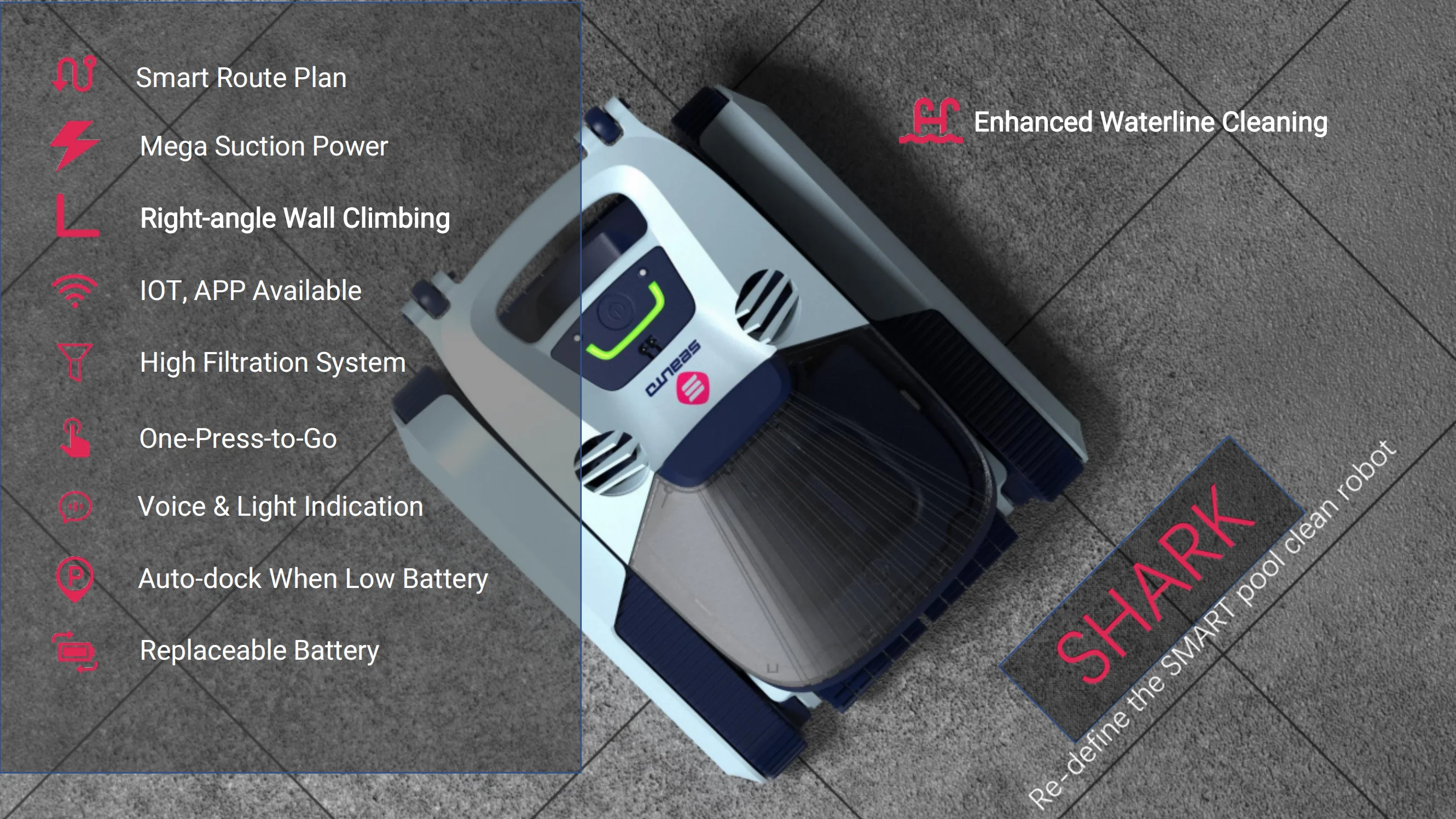 Cordless Swimming Pool Robot - Smart & Efficient Cleaning
