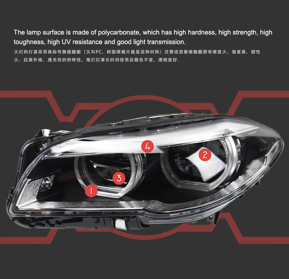 Car Lights For Bmw F10 Headlight 2010-2016 F18 Led Head Lamp F11 ...