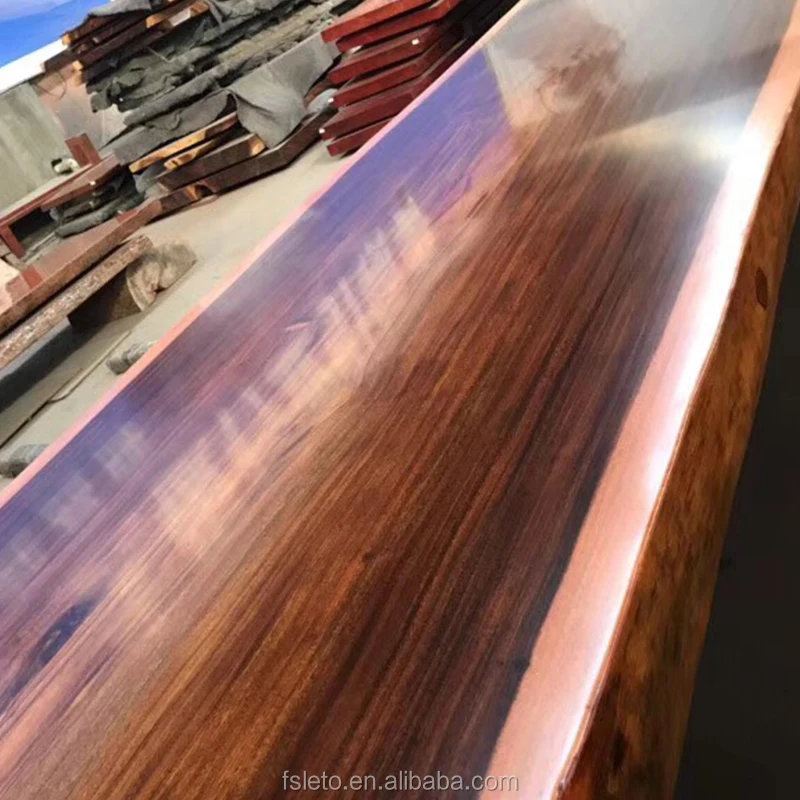 Customizable Air-Dried Solid Okan Wood Slab for Tables