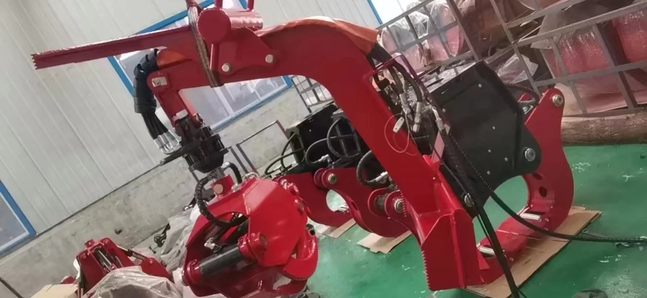 Skid Steer Extendable Boom Hydraulic Rotation Log Grapple - Buy Mini ...