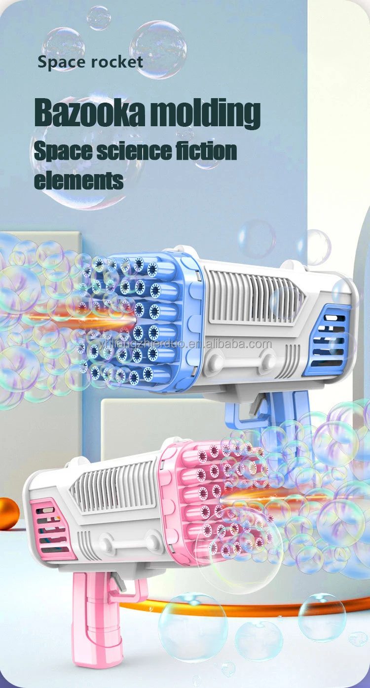 2024outdoor 36 Holes Plastic Bazooka Bubble Gun Classic Soap Water Game ...