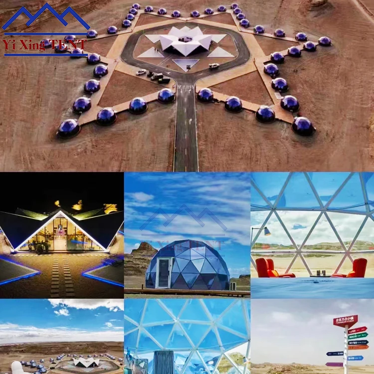 Triangular Glass Curtain Wall Dome House Outdoor Vacation Camping ...