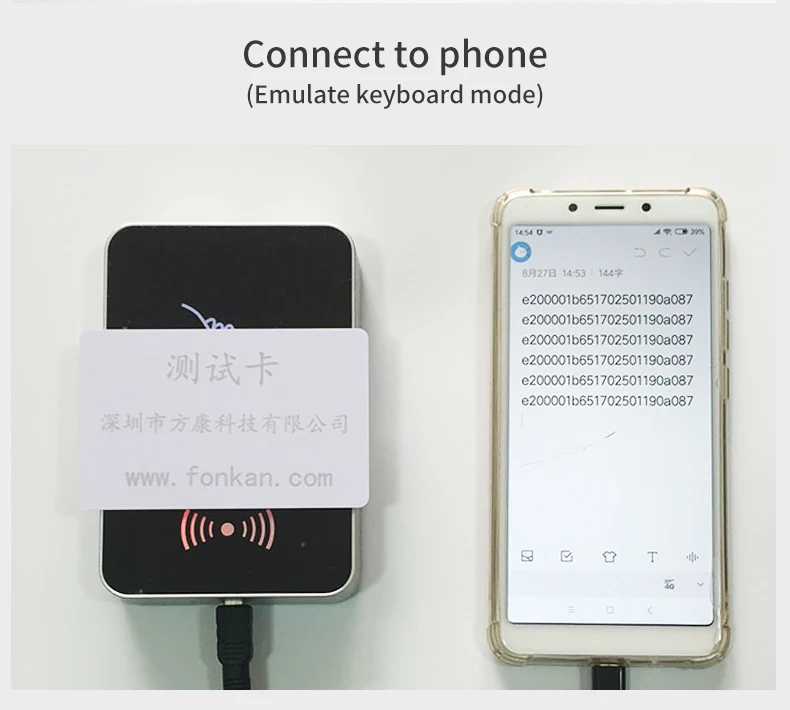 UHF RFID USB Desktop EPC GEN2 Card Reader/writer by FONKAN