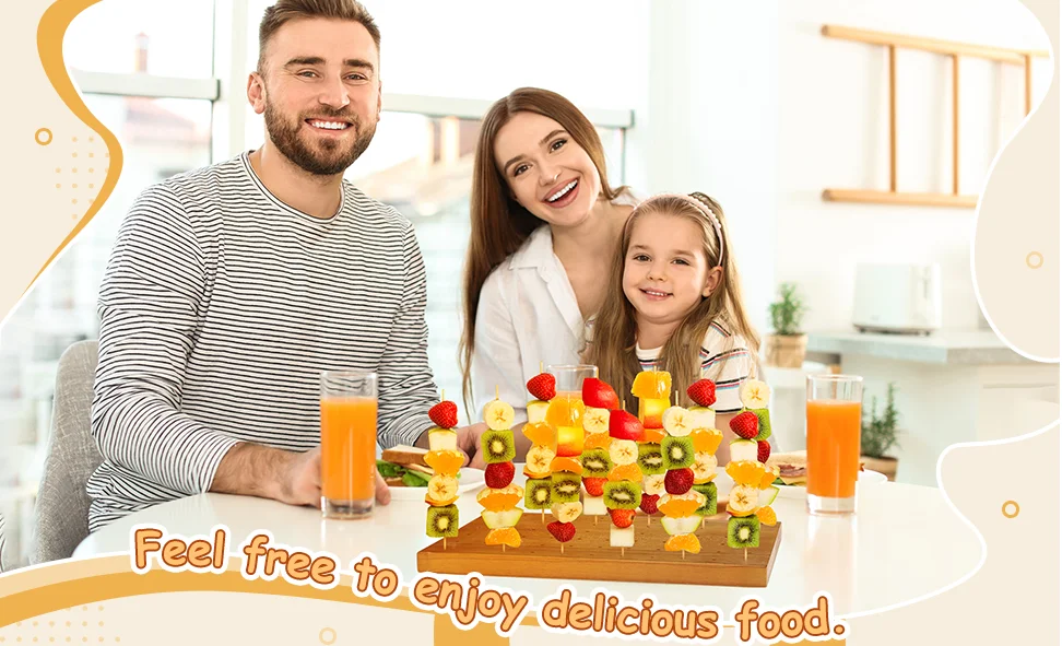 JUNJI Wooden Food Skewer Rack Fork Rack and Food Display Skewer Rack ...