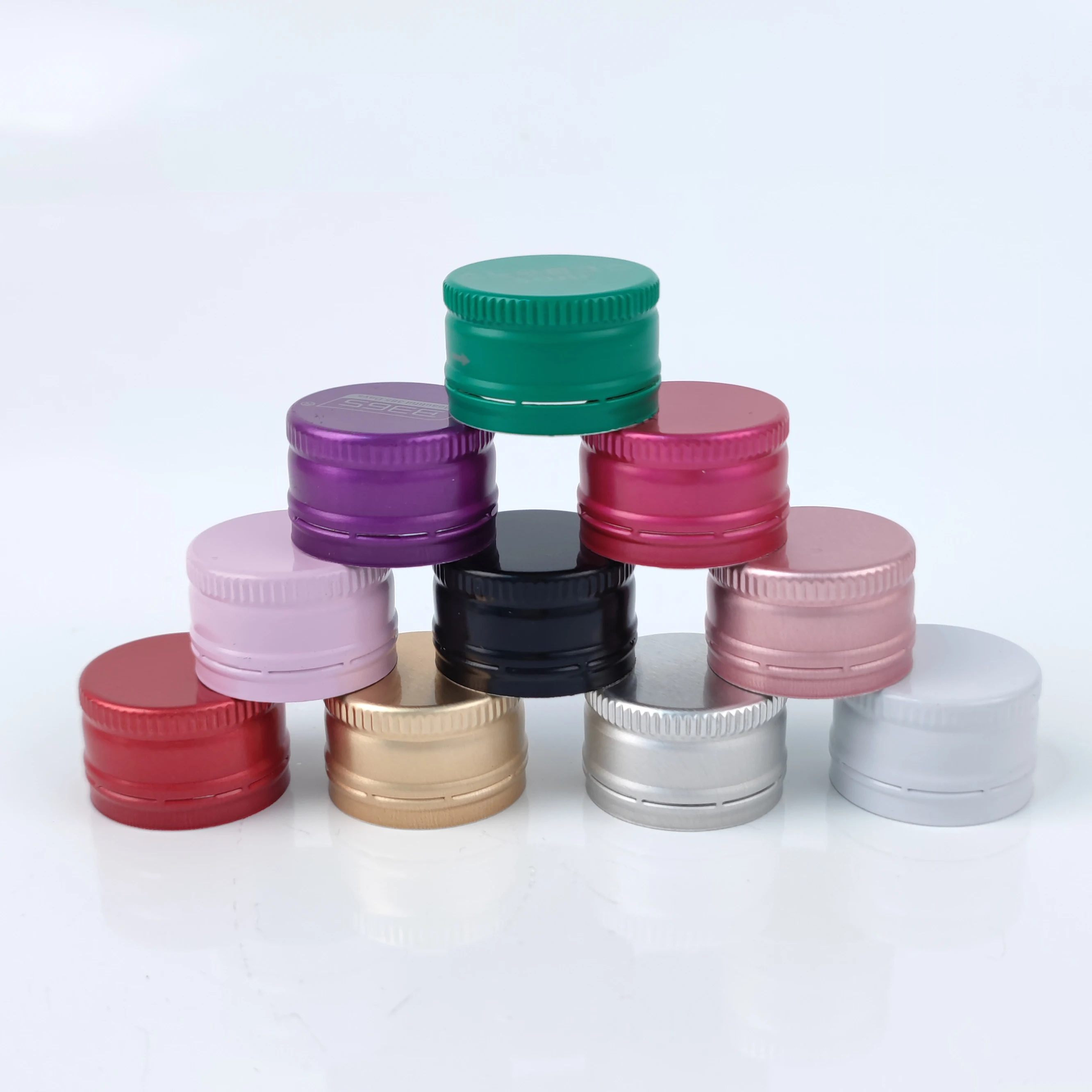 Wholesale 18mm 20mm 22mm Pilfer Proof ROPP Aluminum Cap Silver/Gold ...