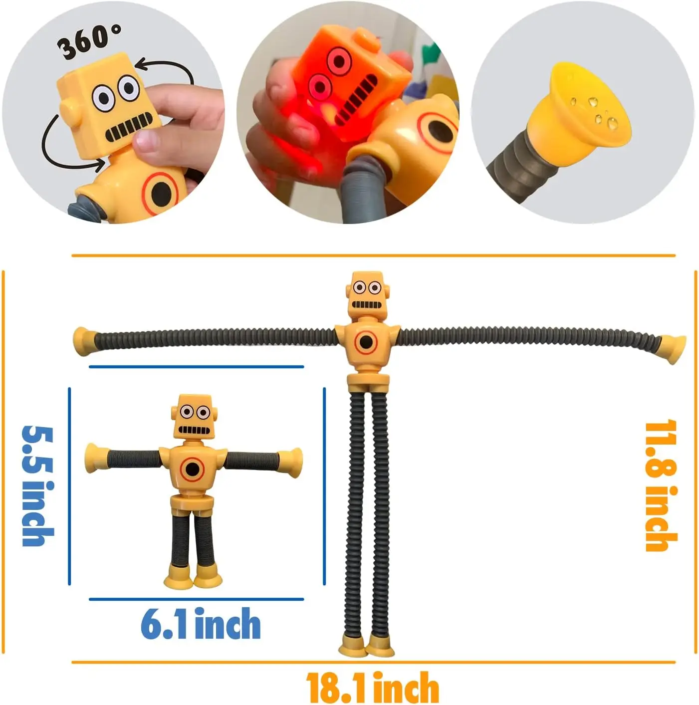 LED Bendable Robot Figures Birthday Party Favors for Boys and Girls ...