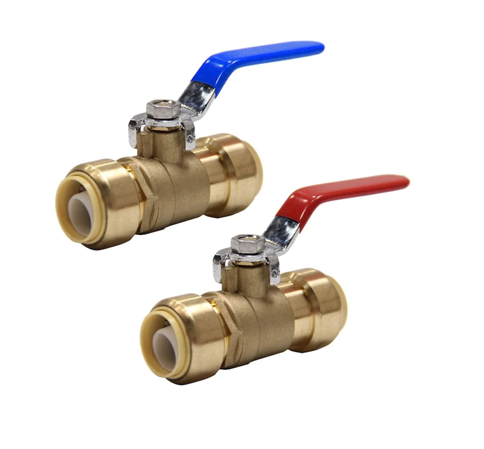 Push Fit Brass Ball Valve 3/4 Inch Push-Fit Full Port Ball Valve for ...