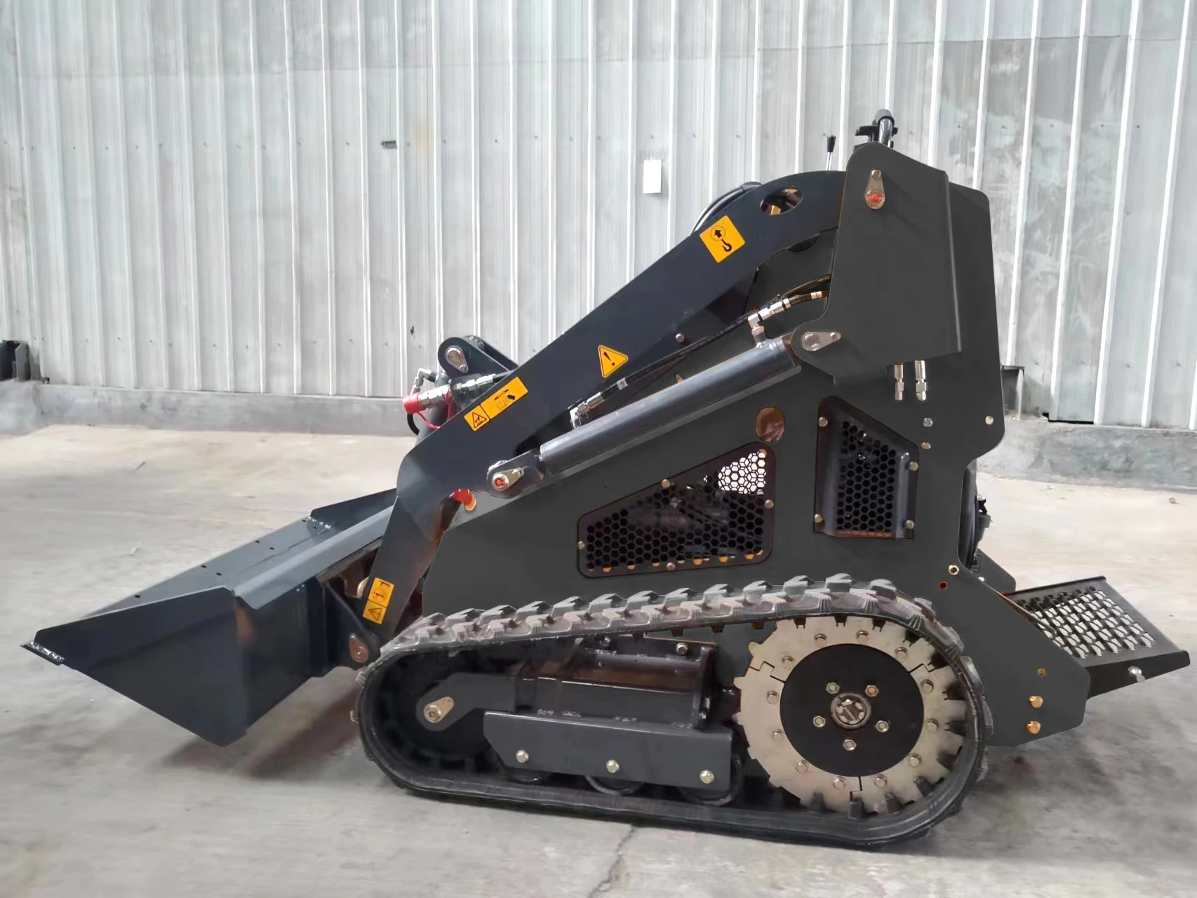 Cheap Walk Behind Crawler Mini Skid Steer Loader with Perkins Diesel