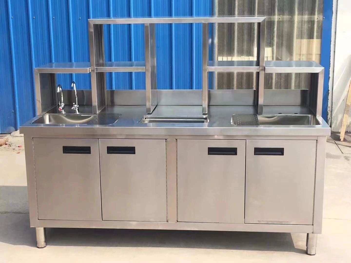 Fest Stainless Steel Boba Tea Station Customized Chiller Freezer Table ...