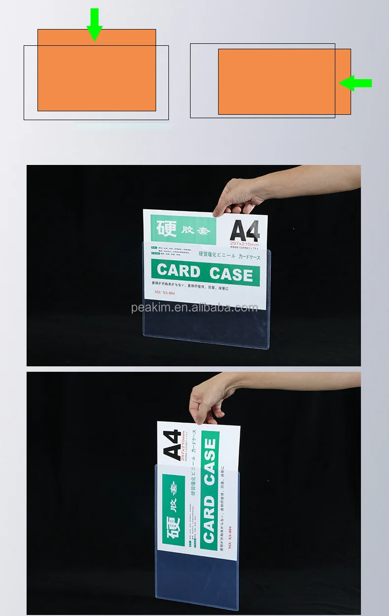 Factory Custom Clear Plastic A3 A4 A5 A6 A7 B3 B4 B5 B6 B7 B8full Size ...