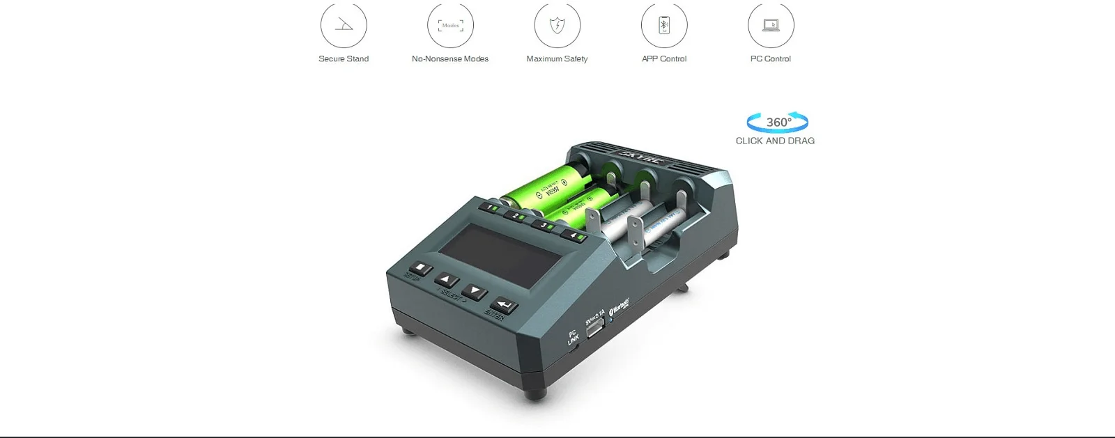 SKYRC MC3000 Battery Fast Charger BT Smart APP PC Control LED Screen ...