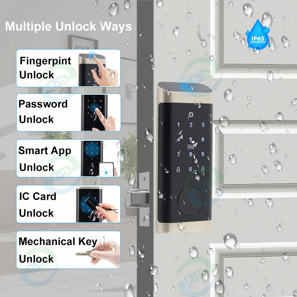 Waterproof High Security Ttlock Digital Lock for Home