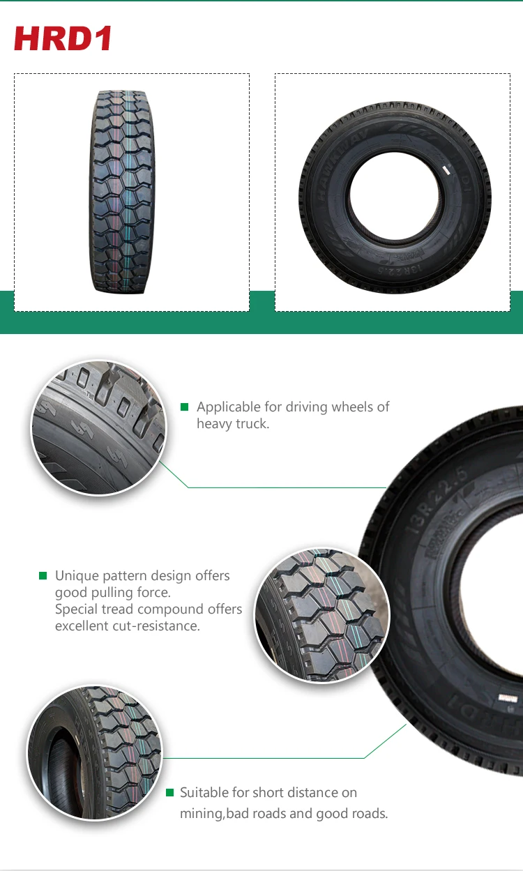 Wholesale Radial Commercial Truck Tire Hawkway Hrd1 11.00r20 18pr 12.00r20 20pr 13r22.5 Import ...
