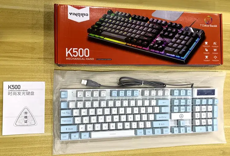 K500 104 Keys Wired Keyboard Mixed Color Usb Pc Computer Rgb Backlit ...