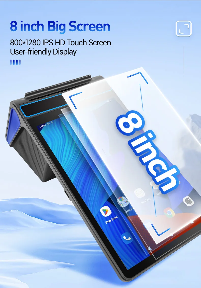 F1-88 8 Inch Food Ordering Portable Android Pos Payment Machine All In ...