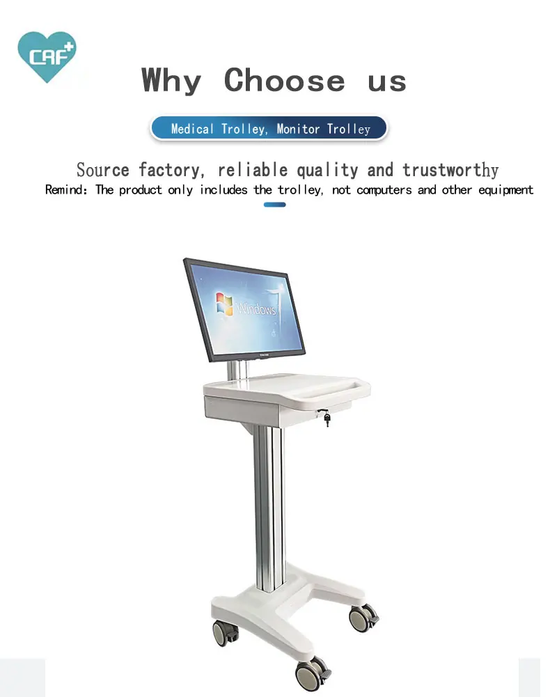 Mobile Hospital Trolley With Wheels and Storage Computer Mainframe CPU ...