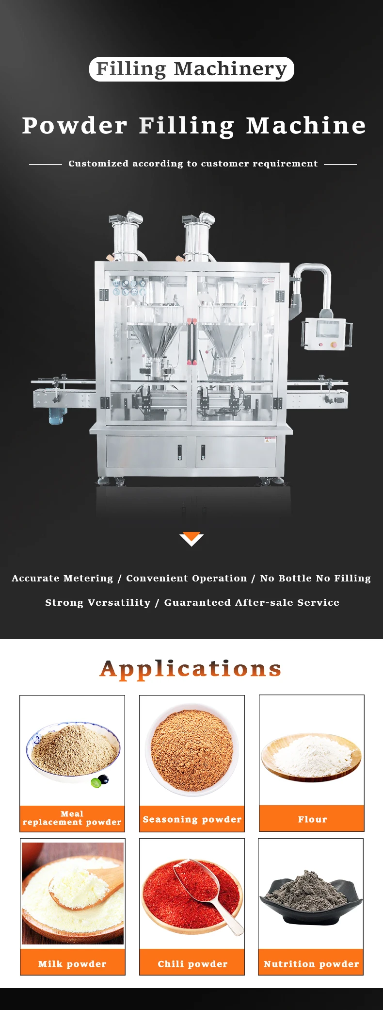 Fully Automatic Two Nozzles Dry Chemical Powder Nutrition Powder Filler ...