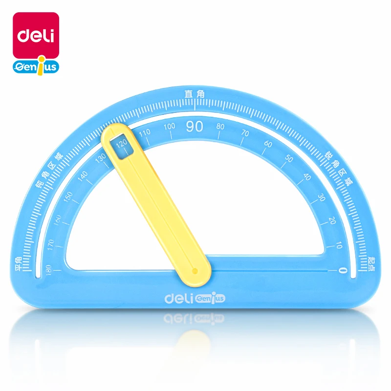 Deli 74365 Blue Angle Learning Protractor For Students Teaching Aid For ...