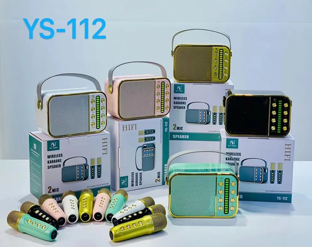 SU YOSD Portable Karaoke - YS-112 Dual Wireless VHF Mic Strap