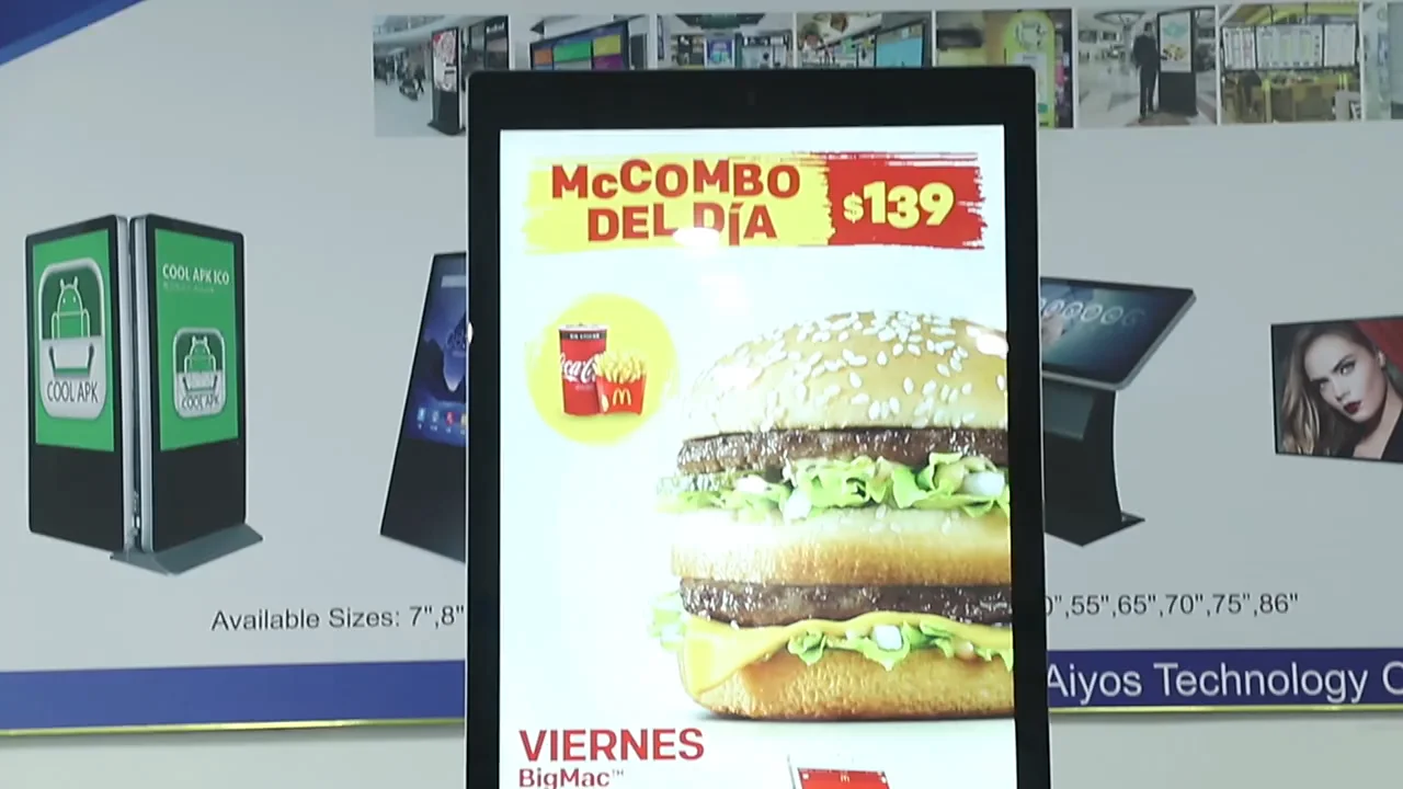 Indoor Floor Stand Interactive Video Digital Display Ad Machine Lcd ...