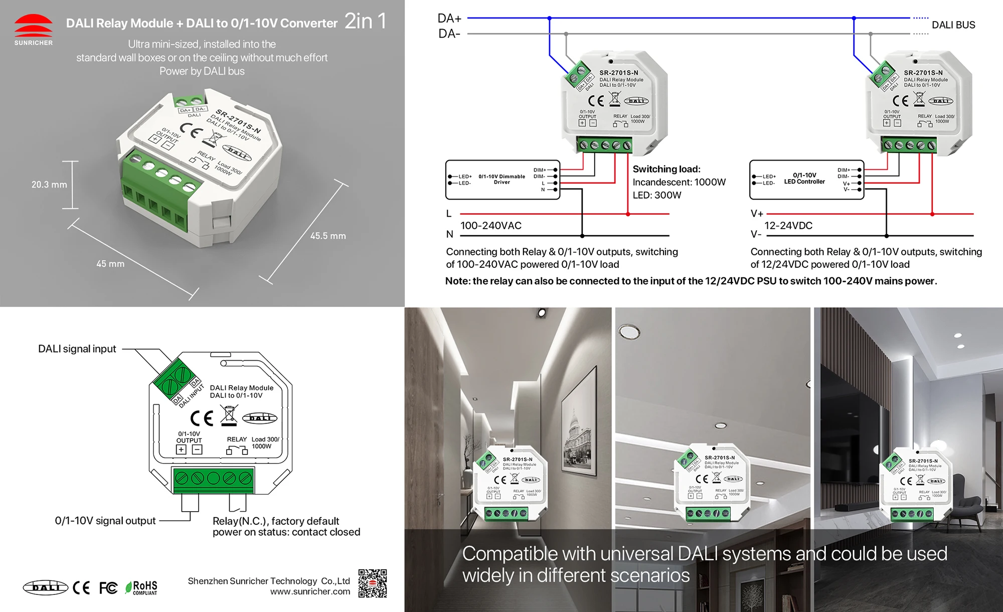 Dali Relay Module + Dali To 0/1-10v Converter - Buy Dali Relay Module ...