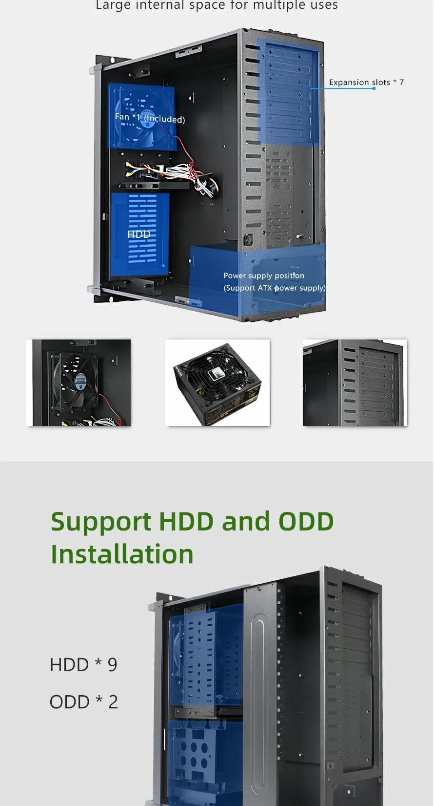 GAMEMAX 4U-455A Industrial PC Case - Ideal for Intelligent Transport