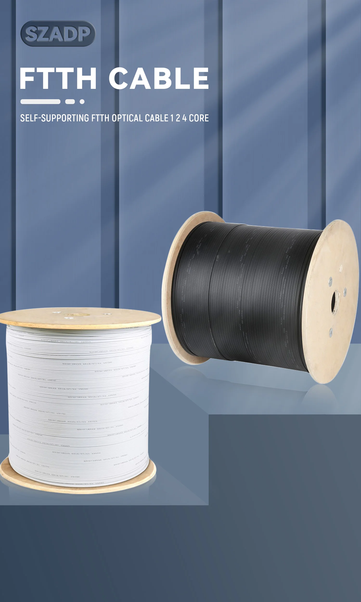 Wholesale Ftth Fiber Cable - 2 Core Indoor/outdoor Optical Fiber