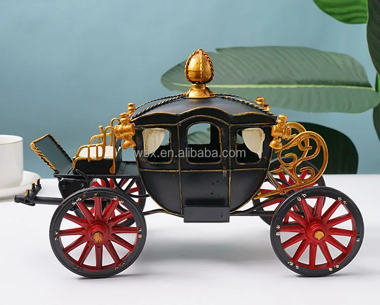 Horse Drawn Wheeled Vehicle Retro Classic Carriage Model