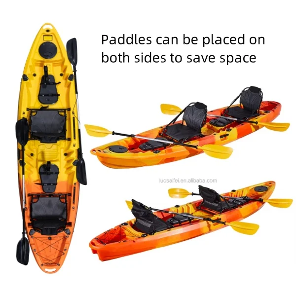 LSF 2024 Popular Family Kayak - 3 Person Sit on Top Fishing Kayak