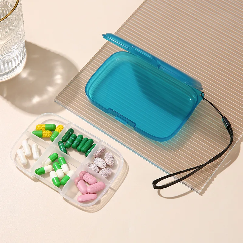 6 Compartments Travel Pill Storage Cases - Buy Custom Logo Pill Box ...