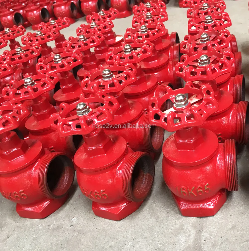 90 Degree DN50 Fire Hydrant Valve - Internal Thread Cast Iron
