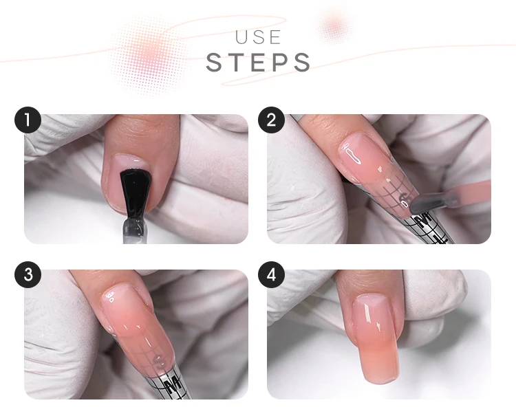 Private Label Vegan Hard Uv Gel Nail Extension Colorful Sticky Hard ...