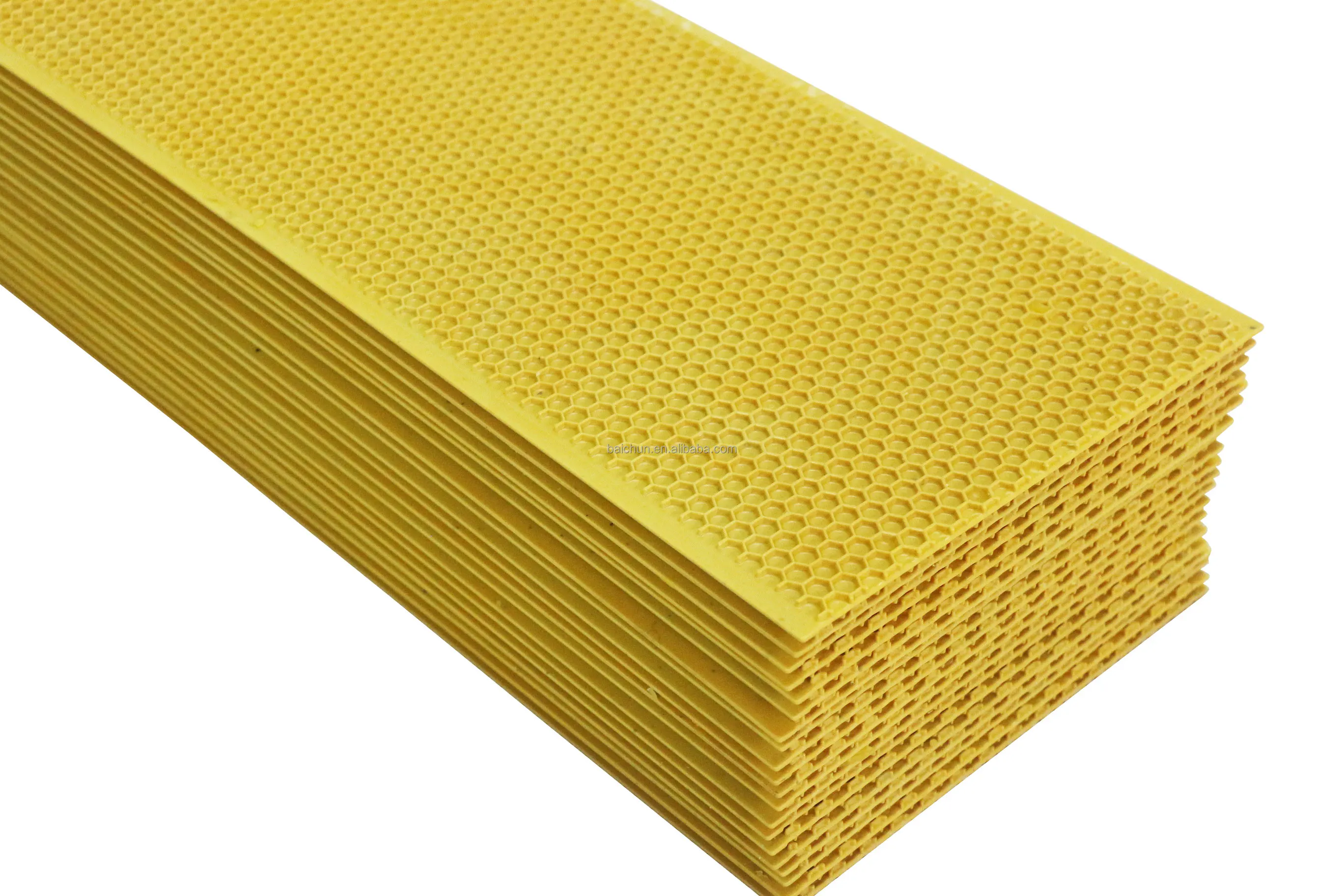 Yellow Super Plastic Foundation Sheets From Beehive Factory,Medium Comb ...