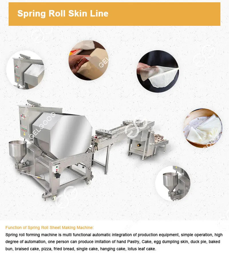 Best Selling Automatic Spring Roll Sheet Electric Egg Crepe Wrapper ...