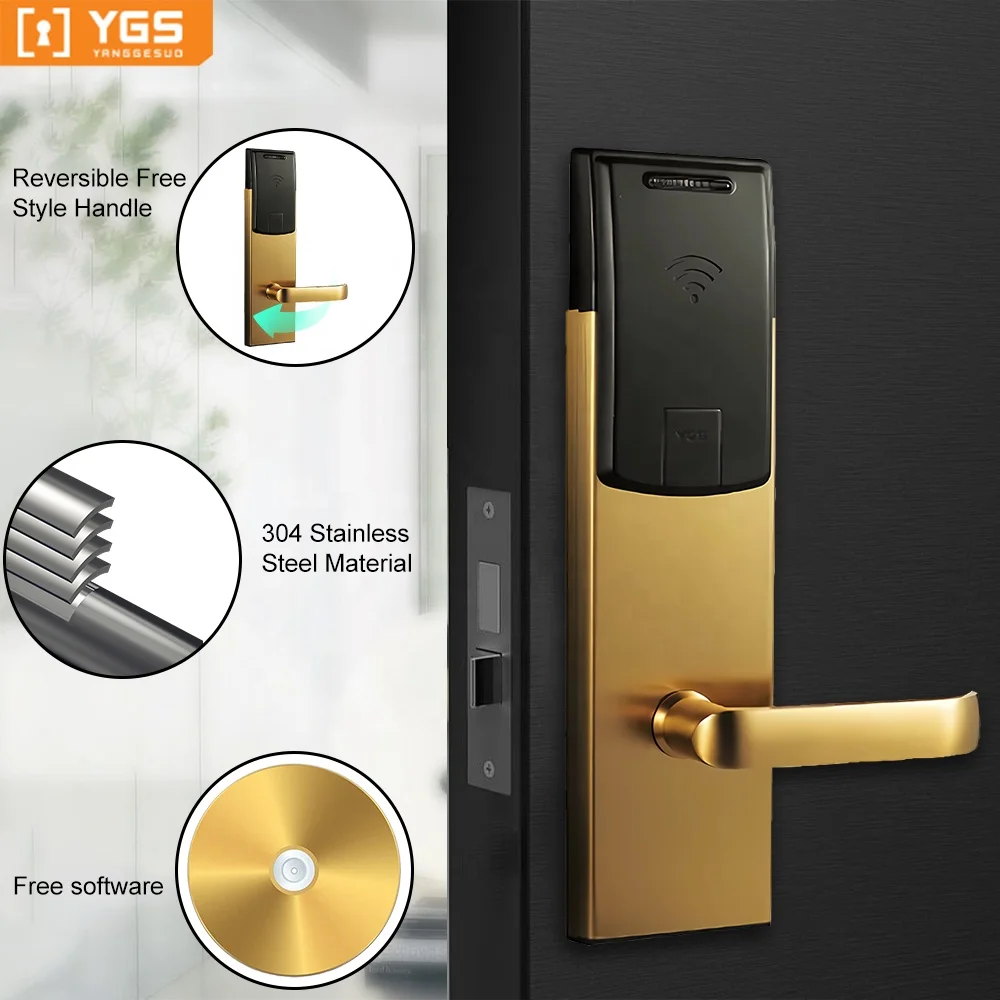 Ygs Smart Rfid Card Encoder Electronic Door Handle Lock Hotel Door ...